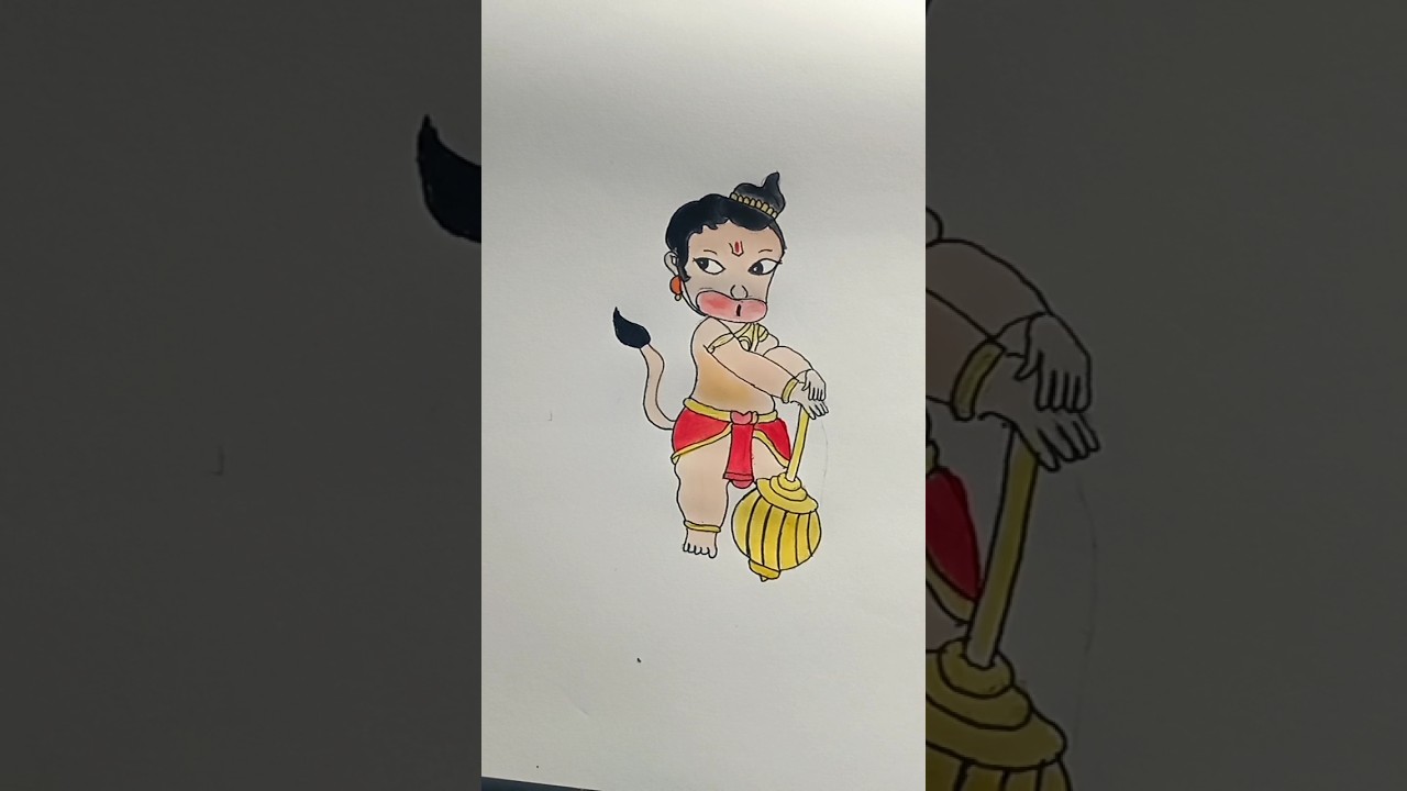 little hanuman jee drawing☺🙏 jai shree ram🚩#drawing #shortvideo #viral ...