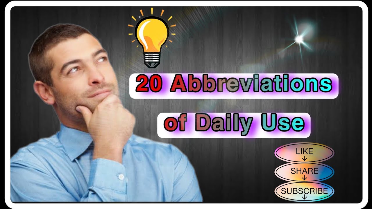 20 Technical Abbreviations - Computer Tips And Tricks - Computer Shortcuts - Cool Shortcut Keys ...