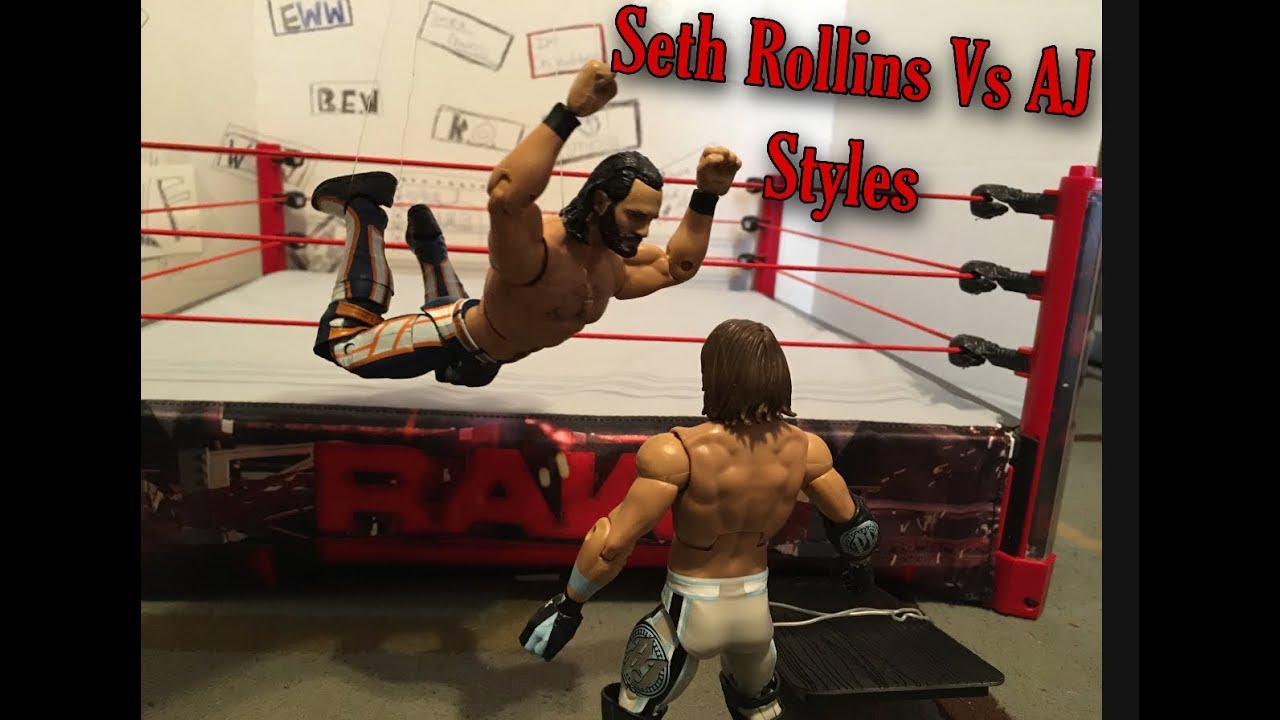 WWE Seth Rollins vs AJ Styles (STOP MOTION) - YouTube