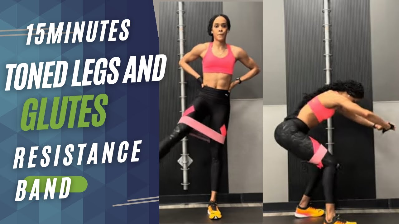 15 MINUTES LOWER BODY RESISTANCE BAND WORKOUT| slim and tone your legs ...
