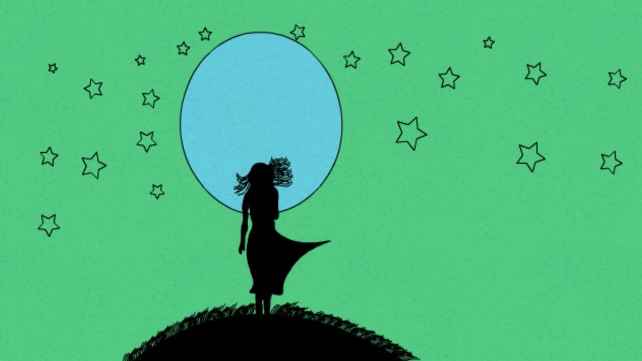 Alone Girl Night scenery drawing Part 1 || How to Draw a Girl at ...