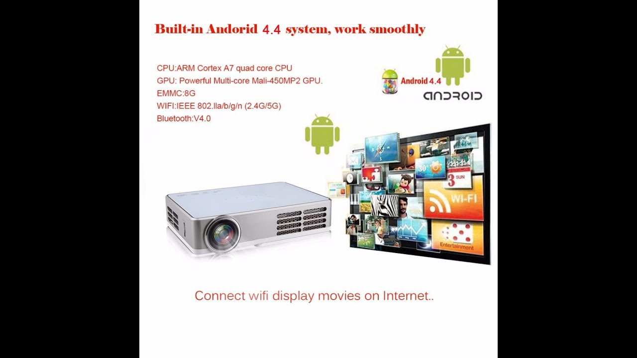 unboxing excelvan led 9 3D,mini proyector con android - YouTube