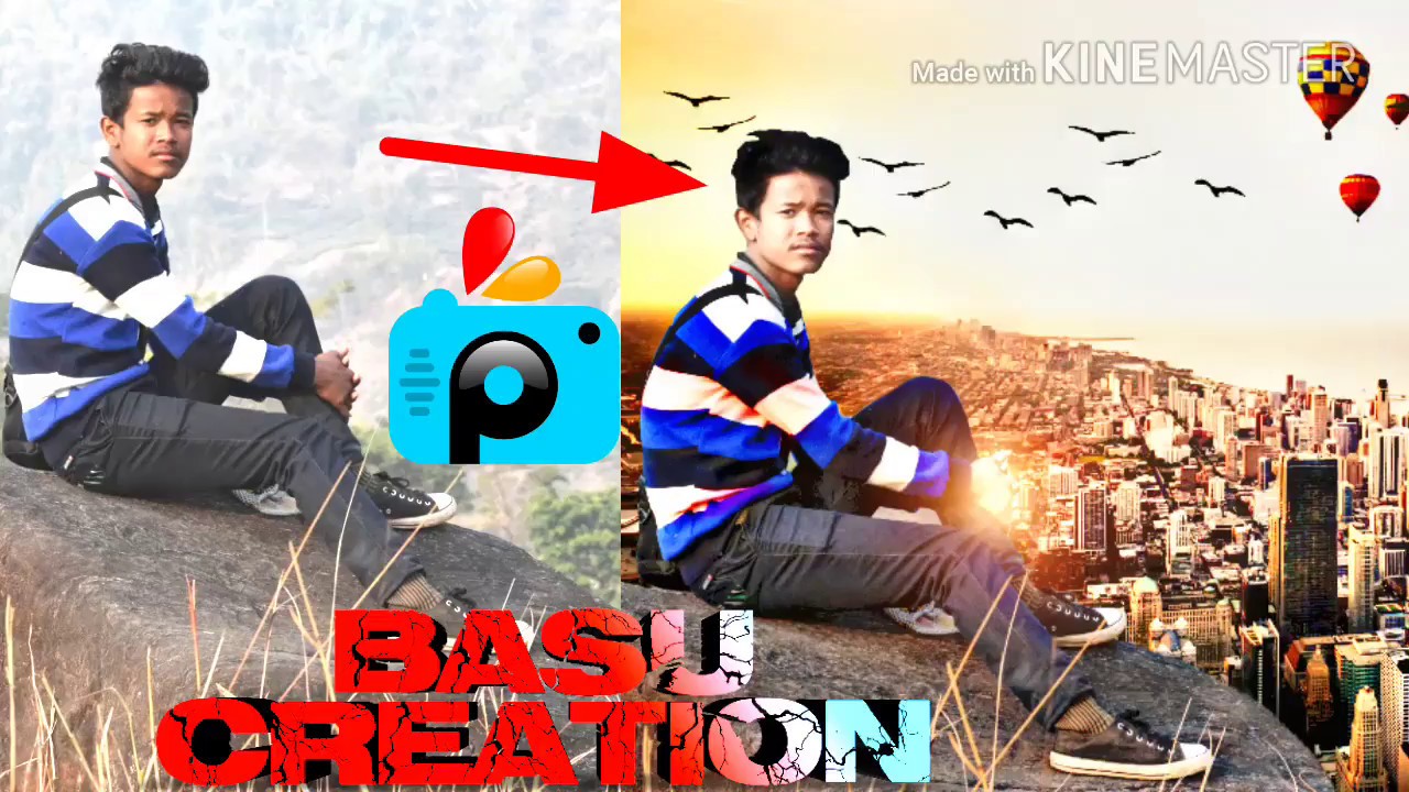 HDR effect + change background || Real cb editing || Edit Like Photosho PicsArt editin Basu ...
