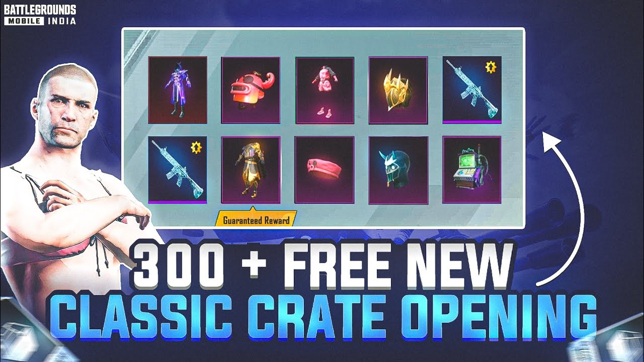 🤯300+ CLASSIC FREE CRATE OPENING😱FREE CLASSIC CRATE OPENING BGMI 😱BGMI ...