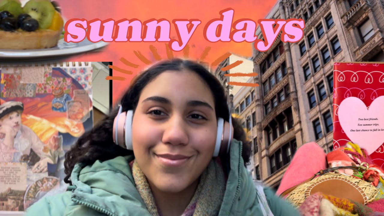 enjoying the sunny weather in nyc vlog🌅💗homework, collage making ...