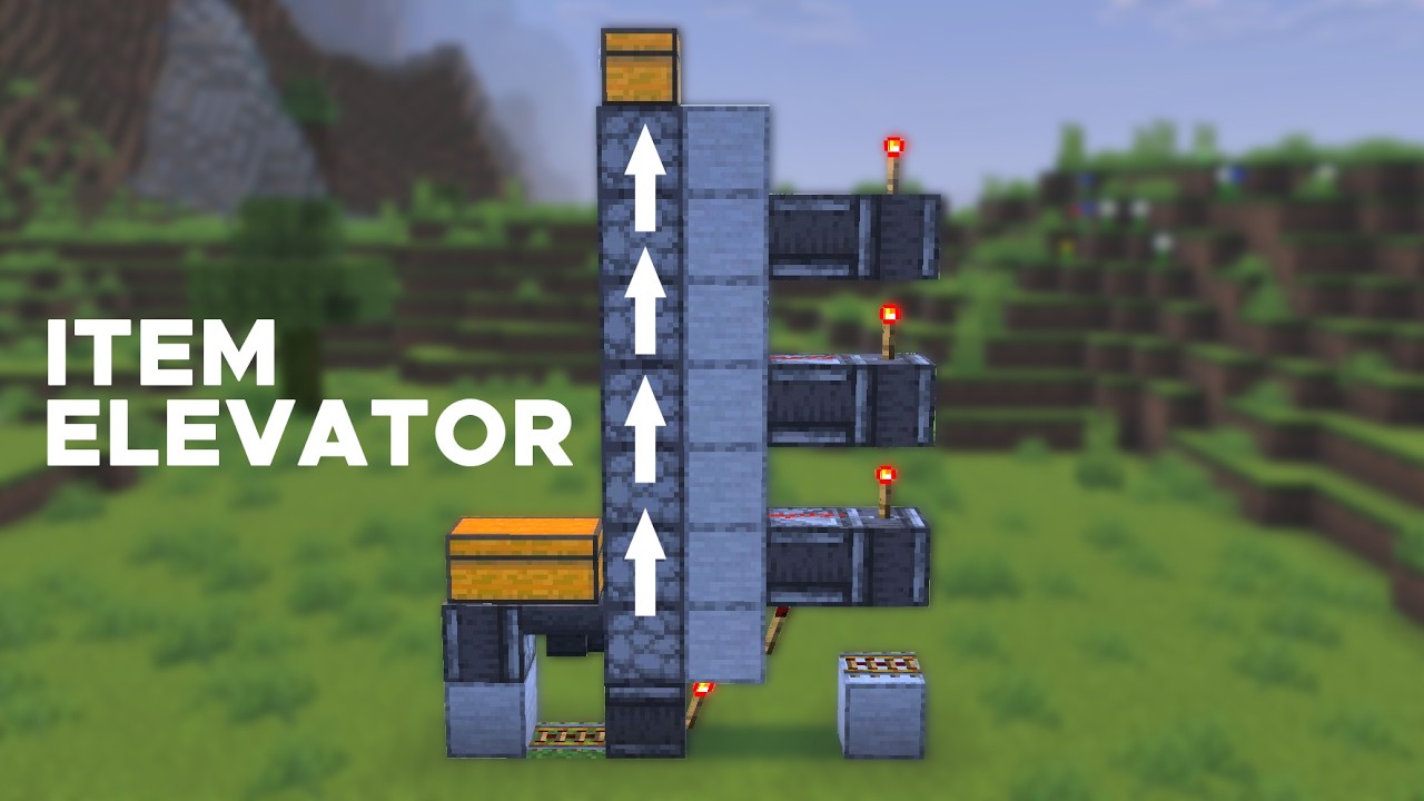 ITEM ELEVATOR Minecraft Bedrock Pocket Edition 1.21++ - YouTube