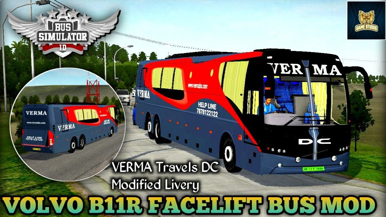 🤩🔥VERMA TRAVELS DC MODIFIED VOLVO B11R BUS MOD FOR BUSSID v3.7.1 | By ...