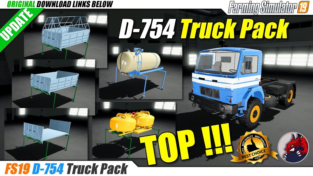 FS19 | D-754 Truck Pack - review - YouTube