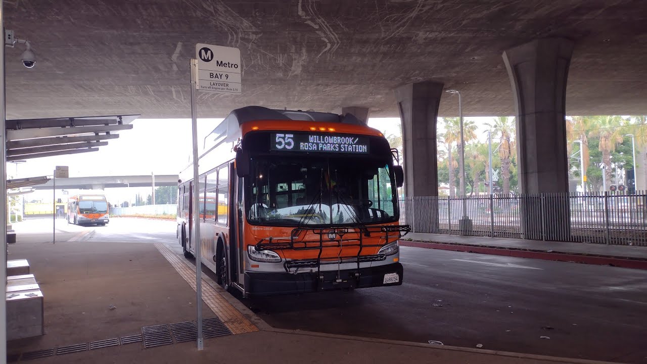 Full Ride LA Metro Line 55 Downtown LA to Willowbrook Rosa Park Station ...