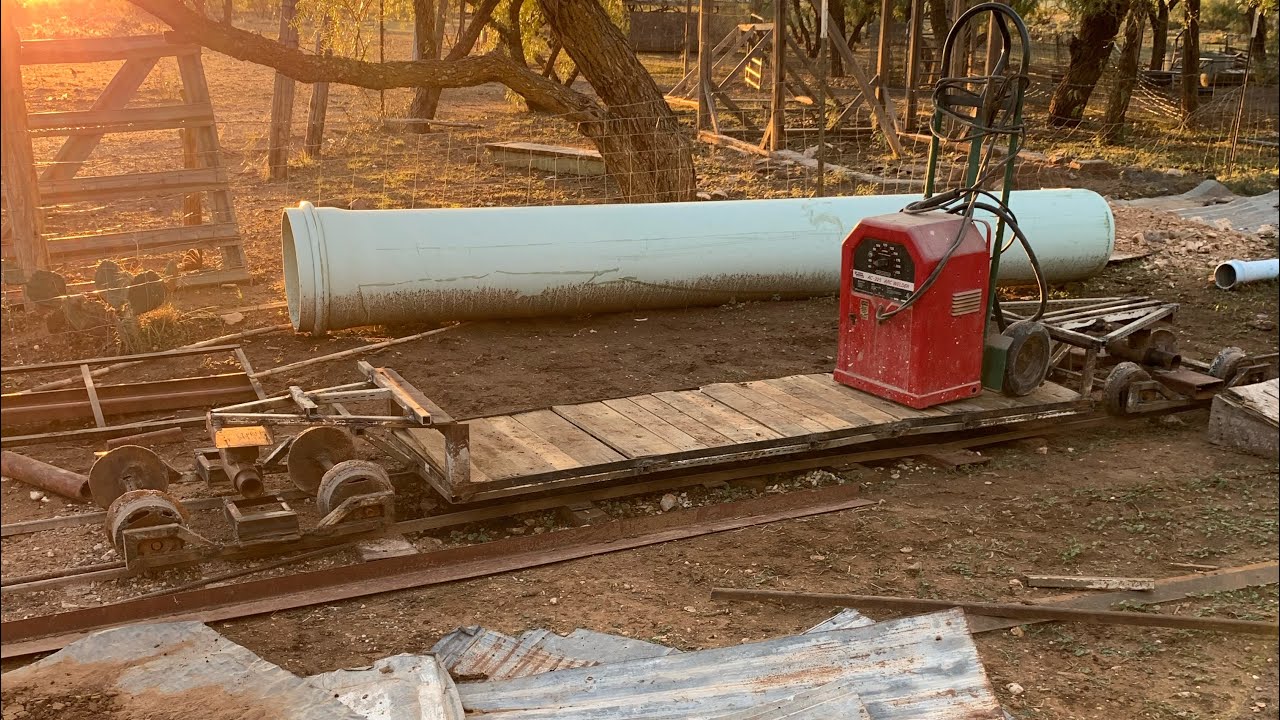 15 gauge double bogie wagon built from scrap - YouTube