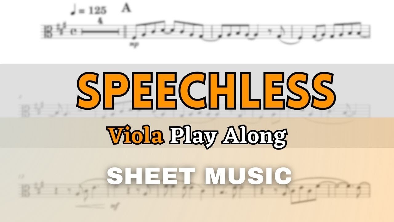 Aladdin - Speechless | Viola Play Along (Sheet Music/Score) - YouTube