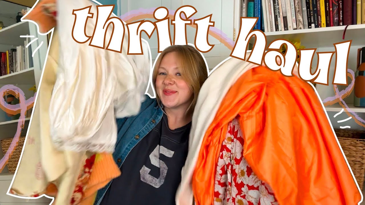 FALL THRIFT HAUL TRY ON | trying on 20 thrifted dresses, tops, & fall ...