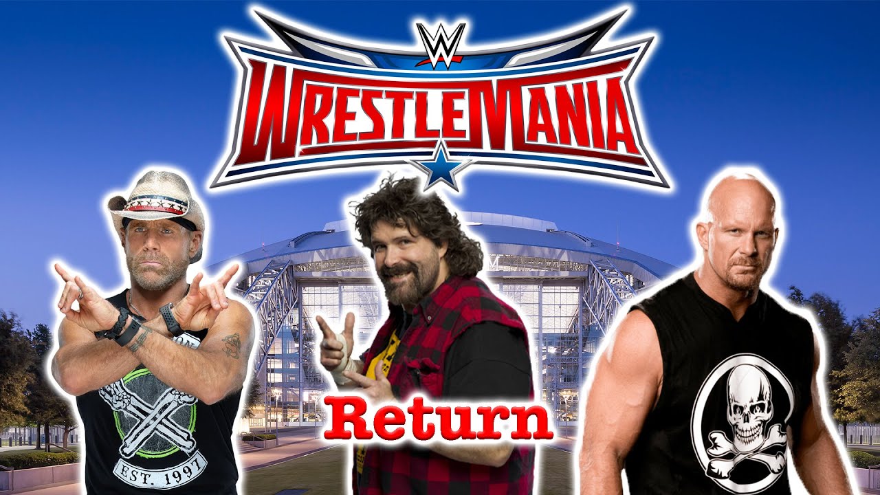 WrestleMania 32 - Shawn Michaels, Mick Foley, & "Stone Cold" Steve ...