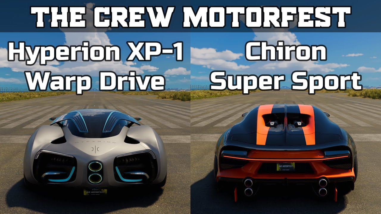 The Crew Motorfest - Hyperion XP-1 Warp Drive vs Bugatti Chiron Super Sport 300+ - Drag Race ...