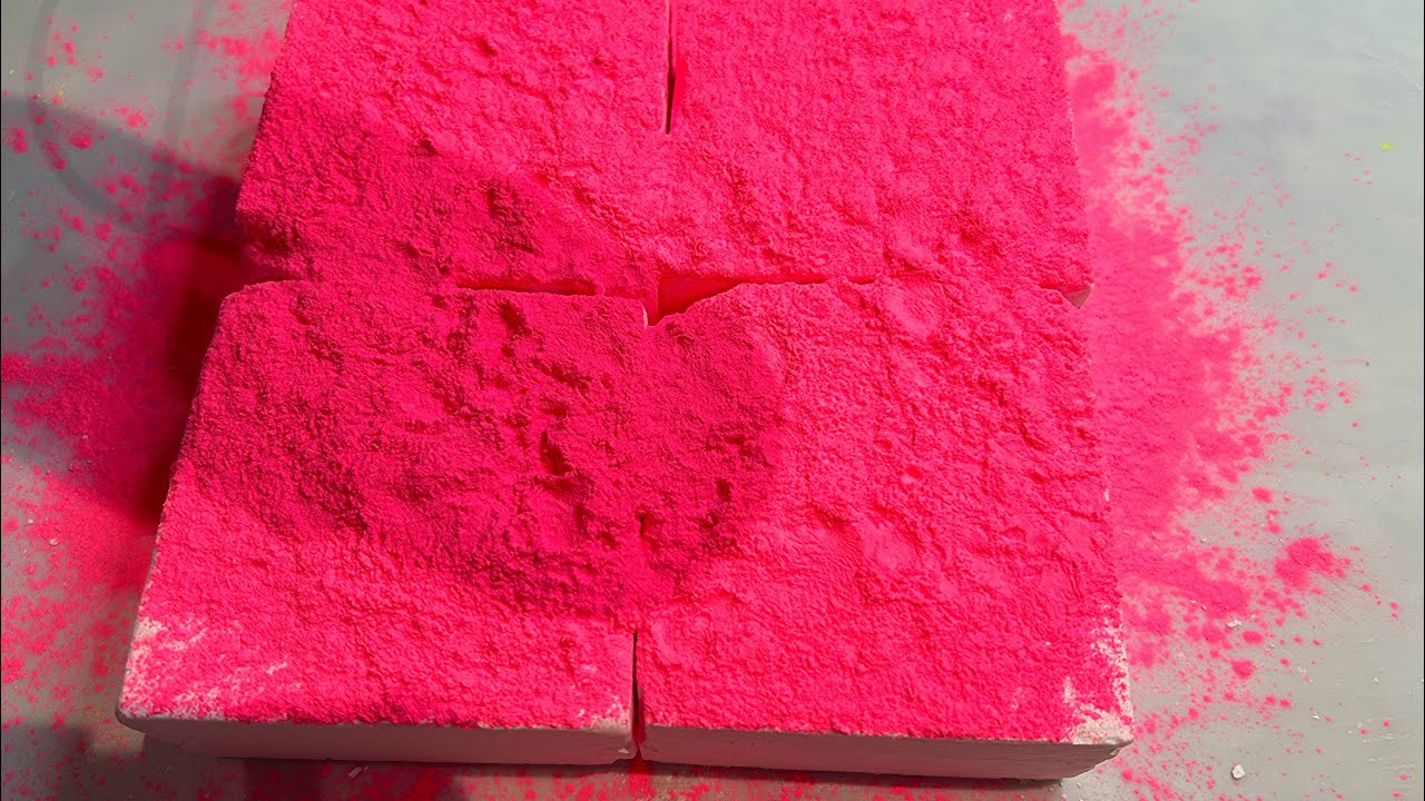 Neon pink powder on A.A chalk ️ crunchy ️ powdery ️ satisfying ️ ...