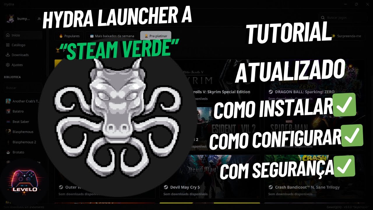 Hydra STEAM VERDE Tutorial Atualizado Onde Baixar Com Segurança, Como ...