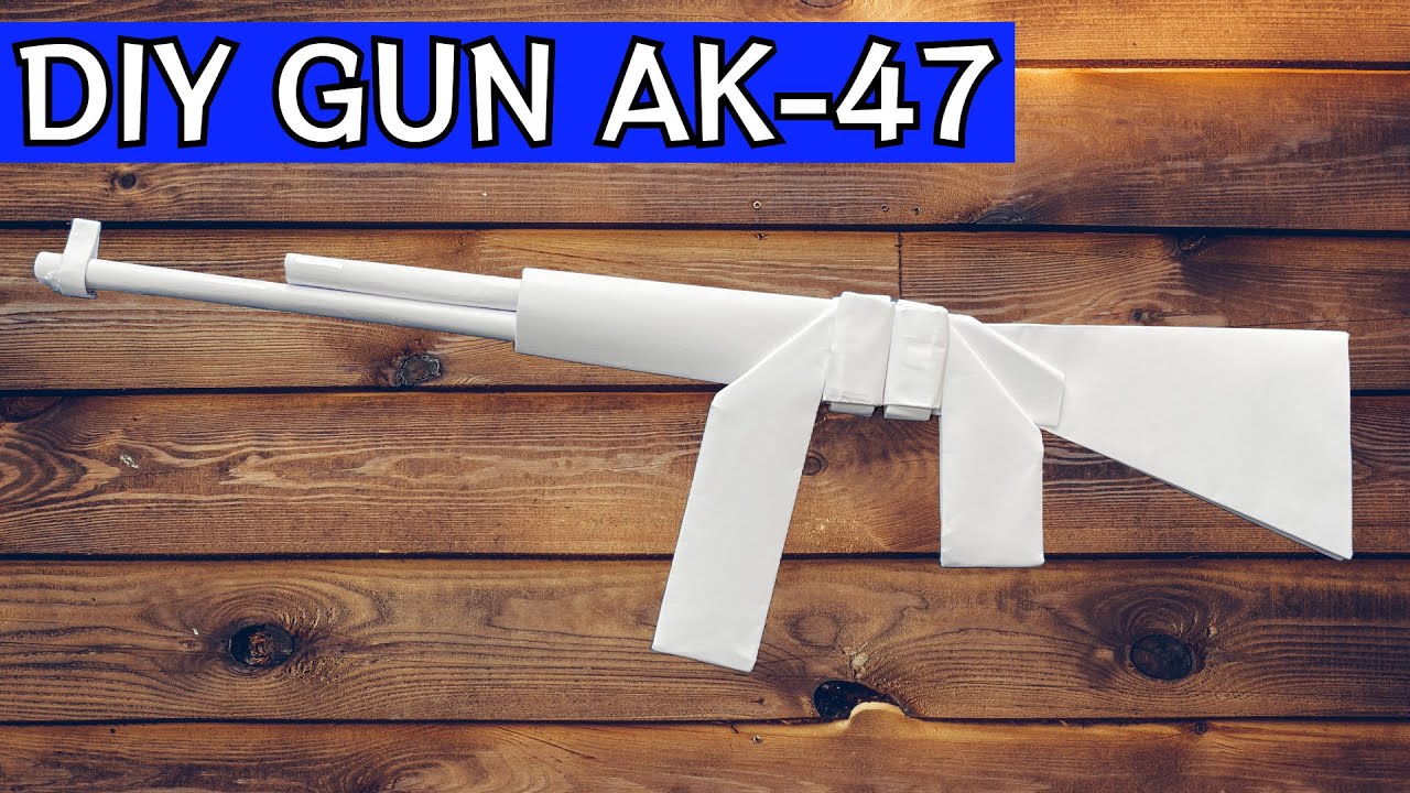 How to Make an AK47 Paper Gun Origami | Paper Weapons - YouTube