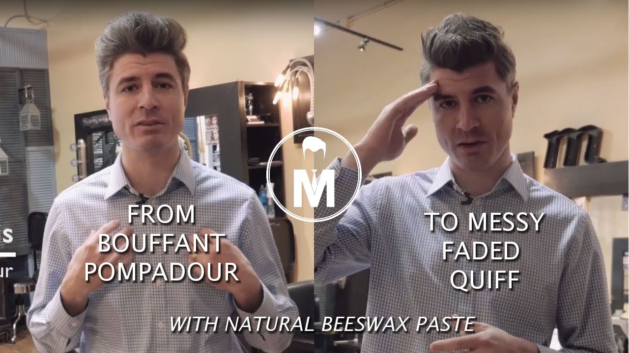 Volumized Quiff with Mister Pompadour Texture Powder and Natural ...