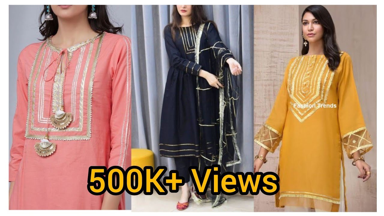 Gota Pati k Dress Design |#Winter Causal dress design with Gotta Pati ...