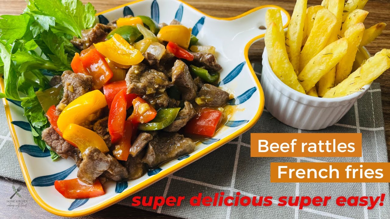 French fries with beef rattles | How to make | So easy so delicious ...