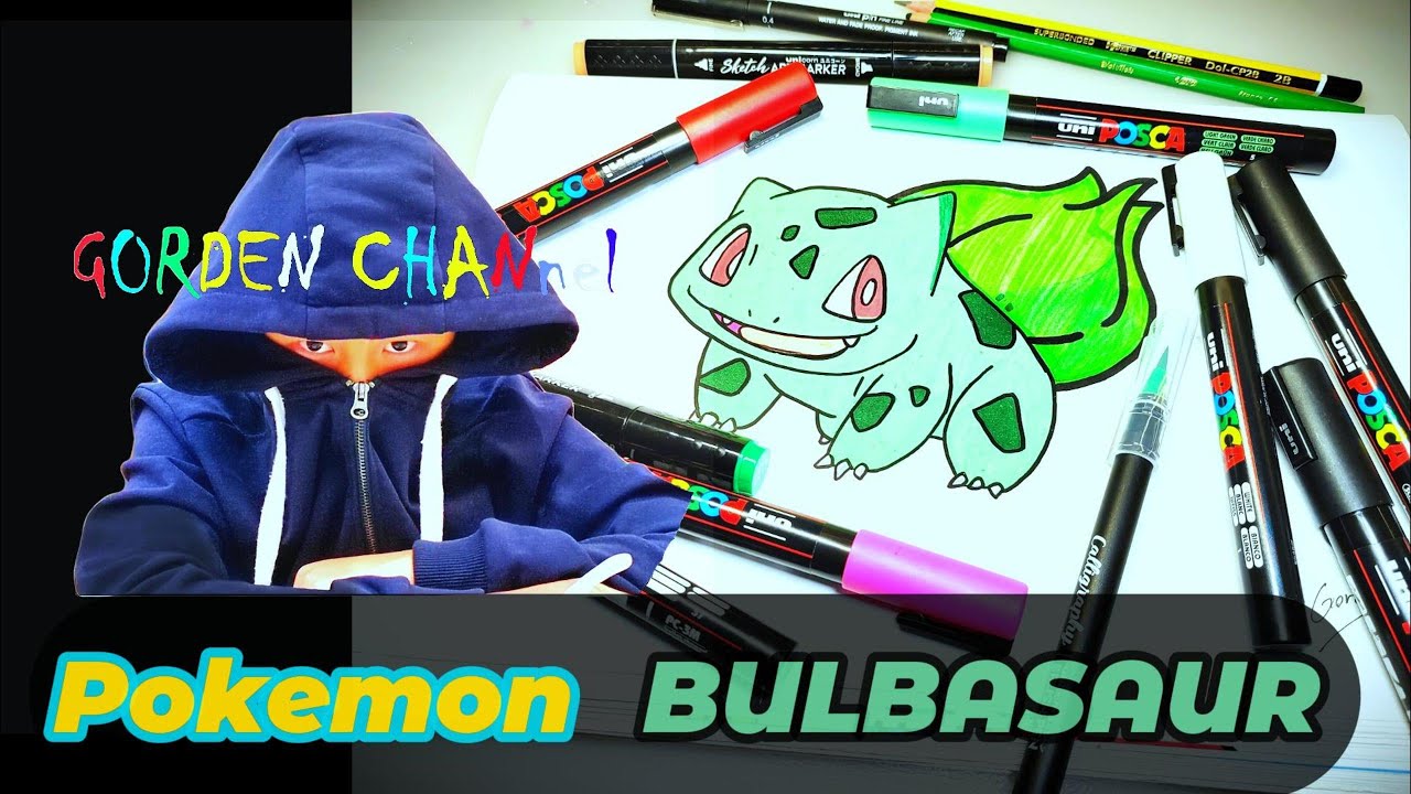 Drawing Pokémon Bulbasaur with POSCA markers! | #pokemon #posca # ...