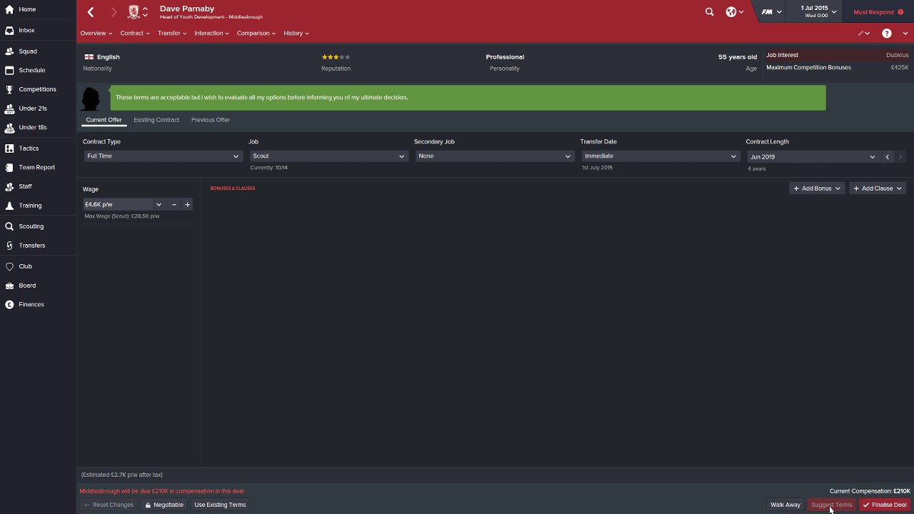 FM16 hiring new scouts and physios - YouTube
