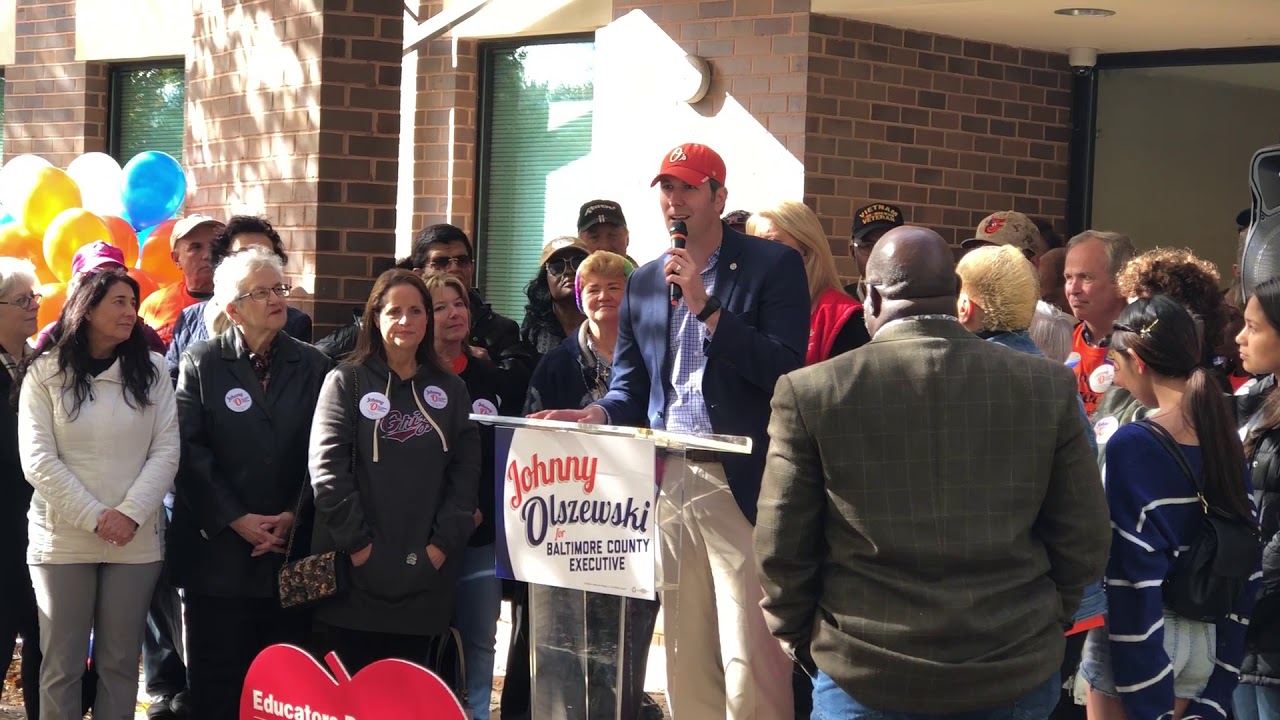Johnny Olszewski, Jr., Democratic candidate for Baltimore County ...