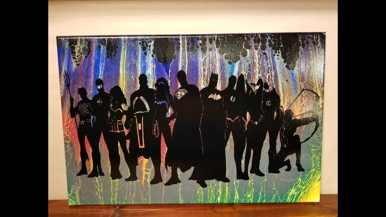 Acrylic Swipe with 8 colors and a decal - YouTube