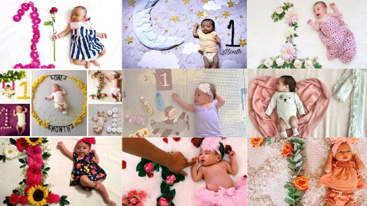 Beautiful First Month Baby Photoshoot Ideas At Home / nidi creation ...