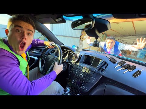Mr. Joe on Lamborghini with Steering Wheel VS Mr. Joker on Opel Hid Car Keys in Exhaust Pipe 13+