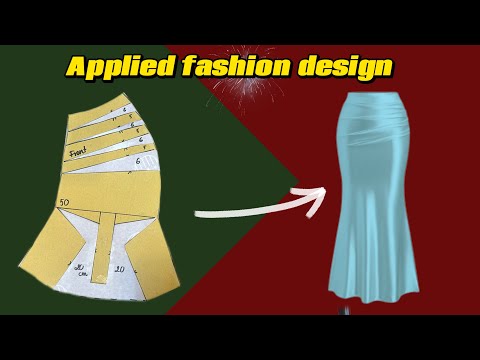 Learn to Cut and Sew a Flared Fishtail Skirt: Arabic Details and Basic Sewing Techniques
