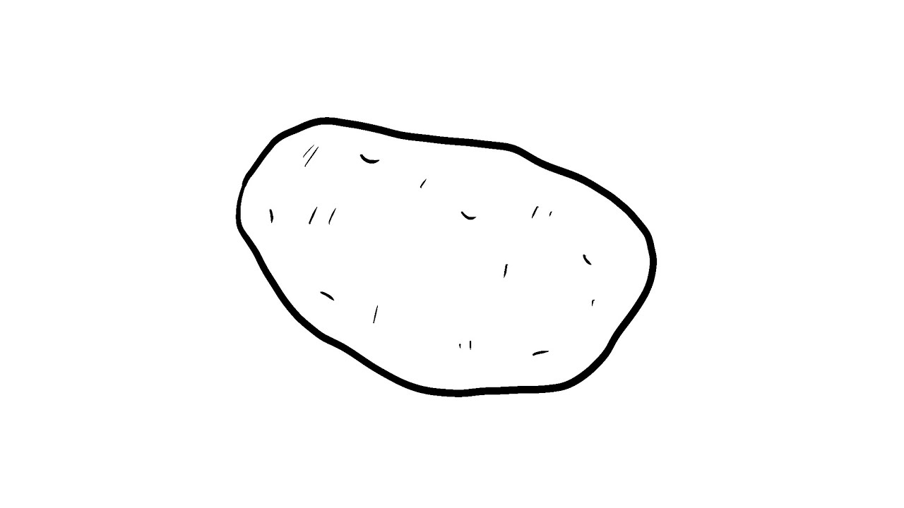 How to Draw a Simple Potato | Step-by-Step Lesson - YouTube