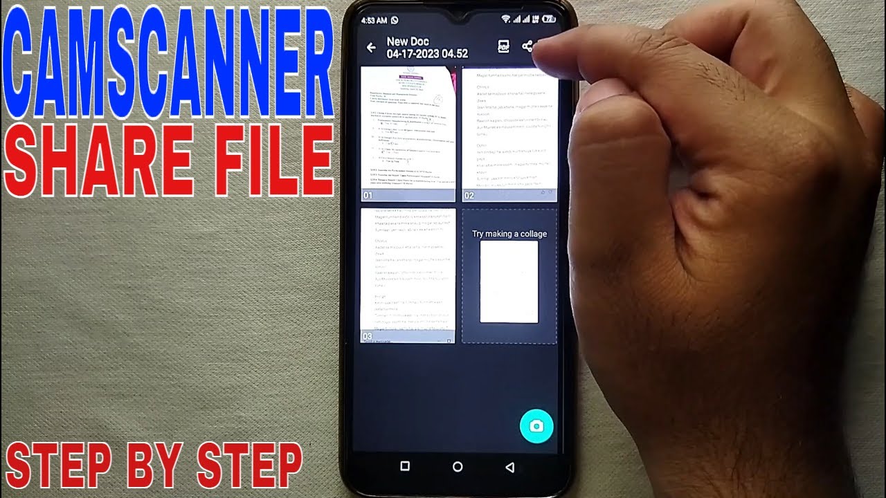 How To Share File From Camscanner 🔴 - YouTube