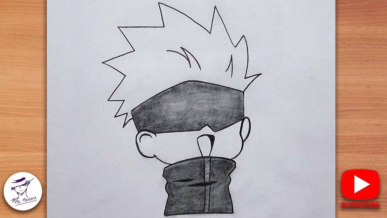 How to draw Gojo step by step | easy Gojo tutorial for beginners ...