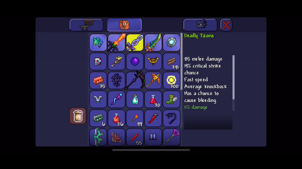 Comparing the tizona in Terraria - YouTube