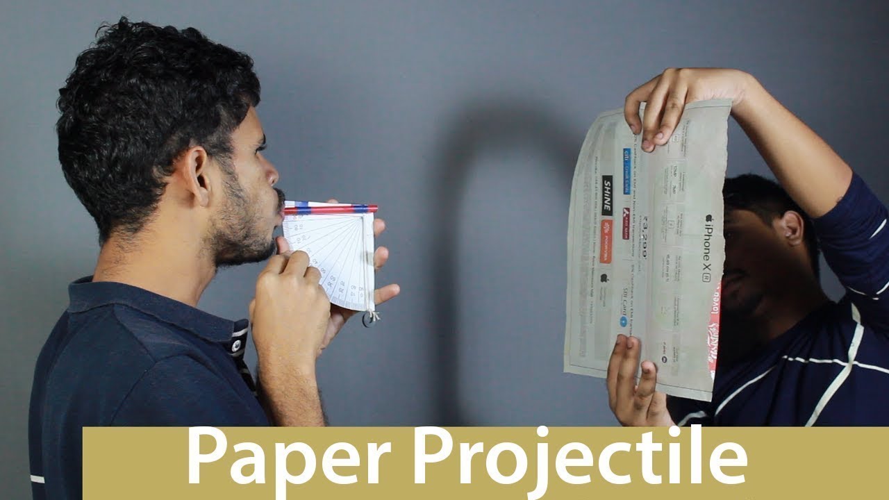 Paper Projectile | ThinkTac | DIY Science - YouTube