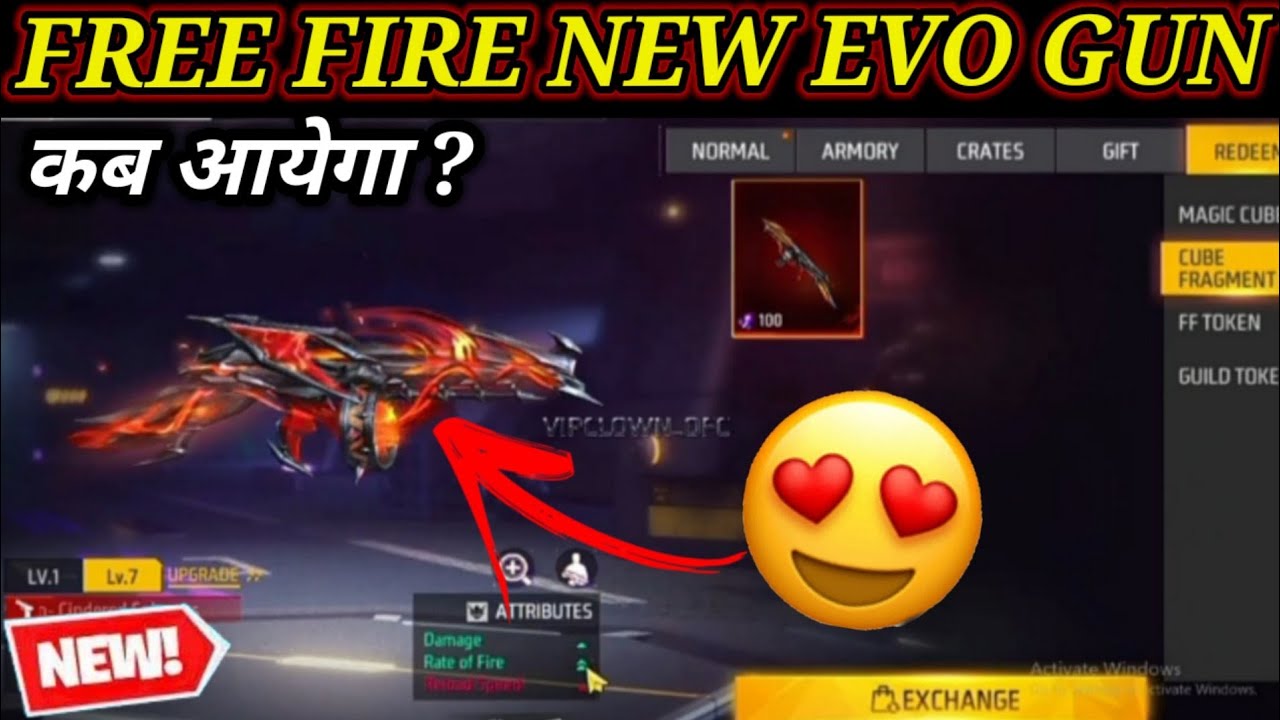 NEW EVO THOMPSON FREE FIRE , NEW EVO GUN FREE FIRE, FREE FIRE NEW EVO ...