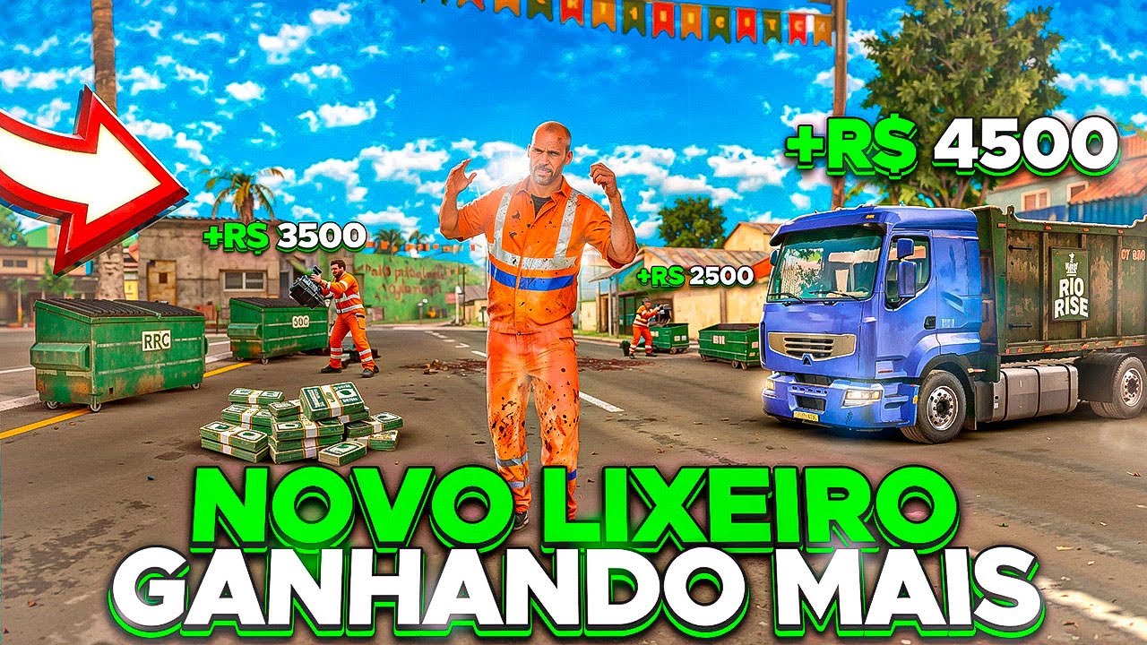 COMO GANHAR MUITO DINHEIRO TRABALHANDO DE LIXEIRO NO RIO RISE - YouTube