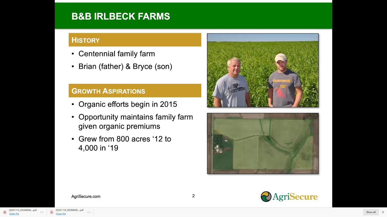 Bryce Irlbeck Webinar with Iowa Organic Association (IOA) - YouTube