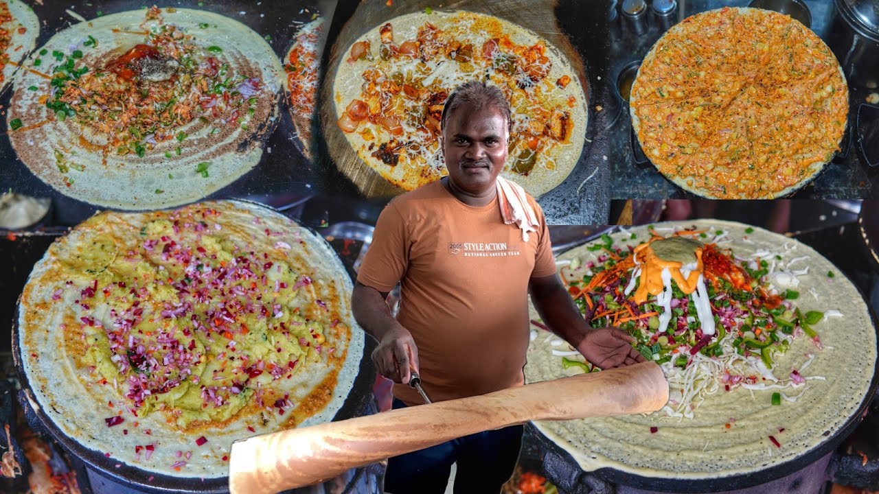 3.5 Feet Lamba Raja Paper Dosa, Kaju Paneer Dosa || Delhi Street Food ...