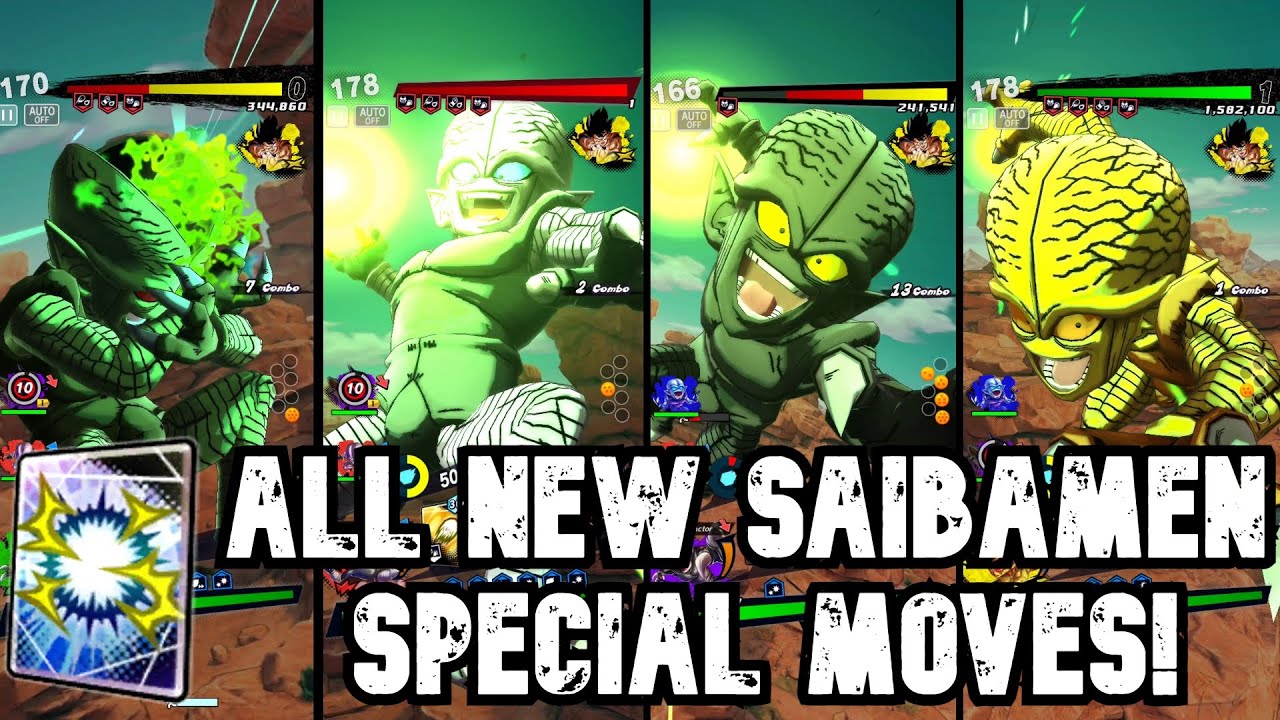 All New Saibamen! Special Moves! - Dragon Ball Legends - YouTube