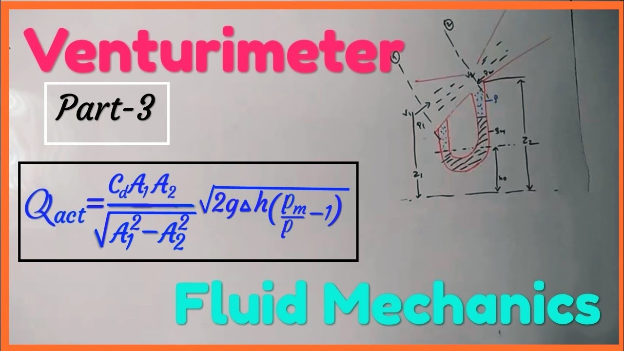 Venturimeter(Part-3)-Fluid Mechanics - YouTube