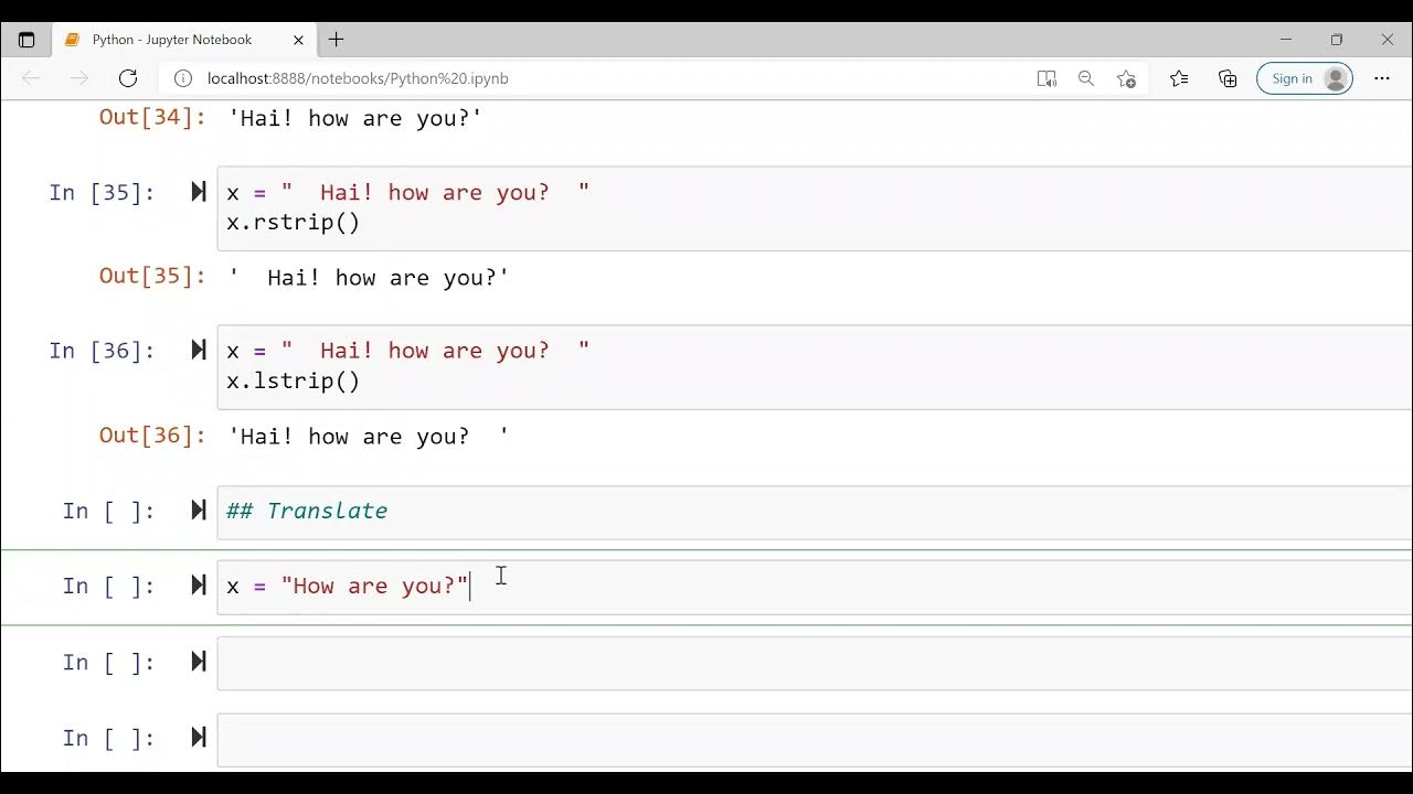 Python Fundamentals Strings Inbuilt Methods Strip Splittranslate Youtube