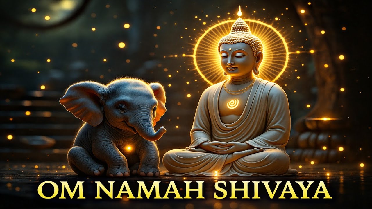 “OM Meditation With Baby Elephant & Buddha | Deep Healing Mantra + Bell ...