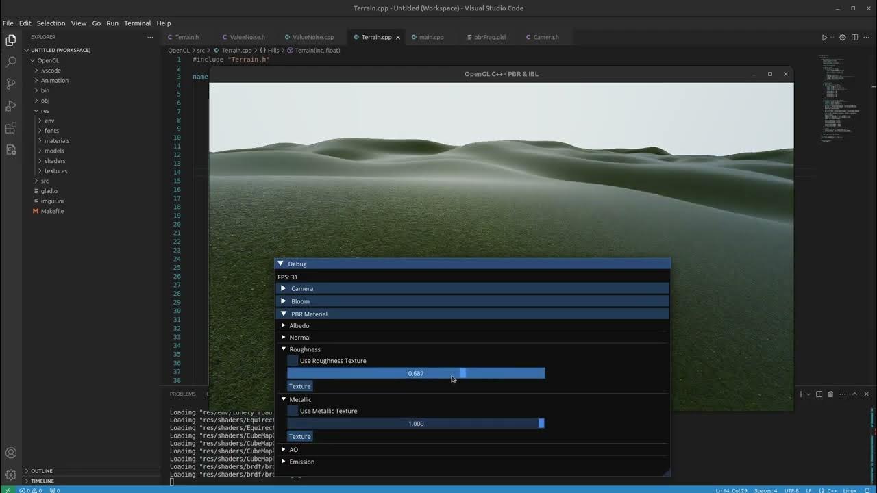 Simple Procedural Terrain | OpenGL C++ - YouTube