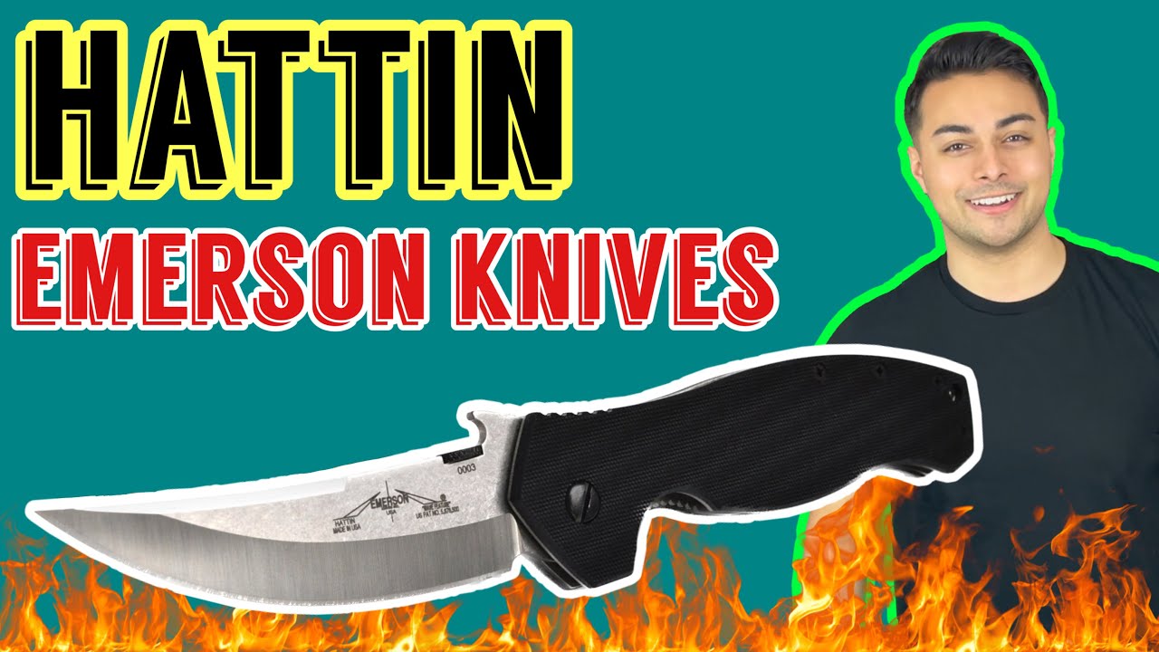 TACTICAL EDC KNIFE | Emerson Hattin Folding Scimitar! Self-Defense ...