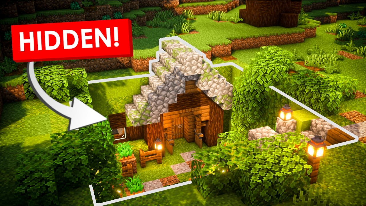 Overgrown Underground House Minecraft Build Tutorial - YouTube
