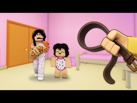 NOS ADOPTA UNA ABUELA MALVADA Y NOS PEGA 😭 en roblox | paolazgames