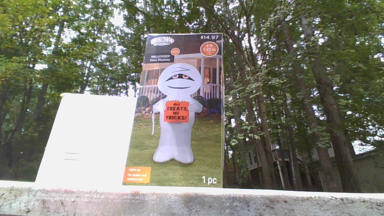 Gemmy Halloween Cute Mummy Inflatable Review! - YouTube