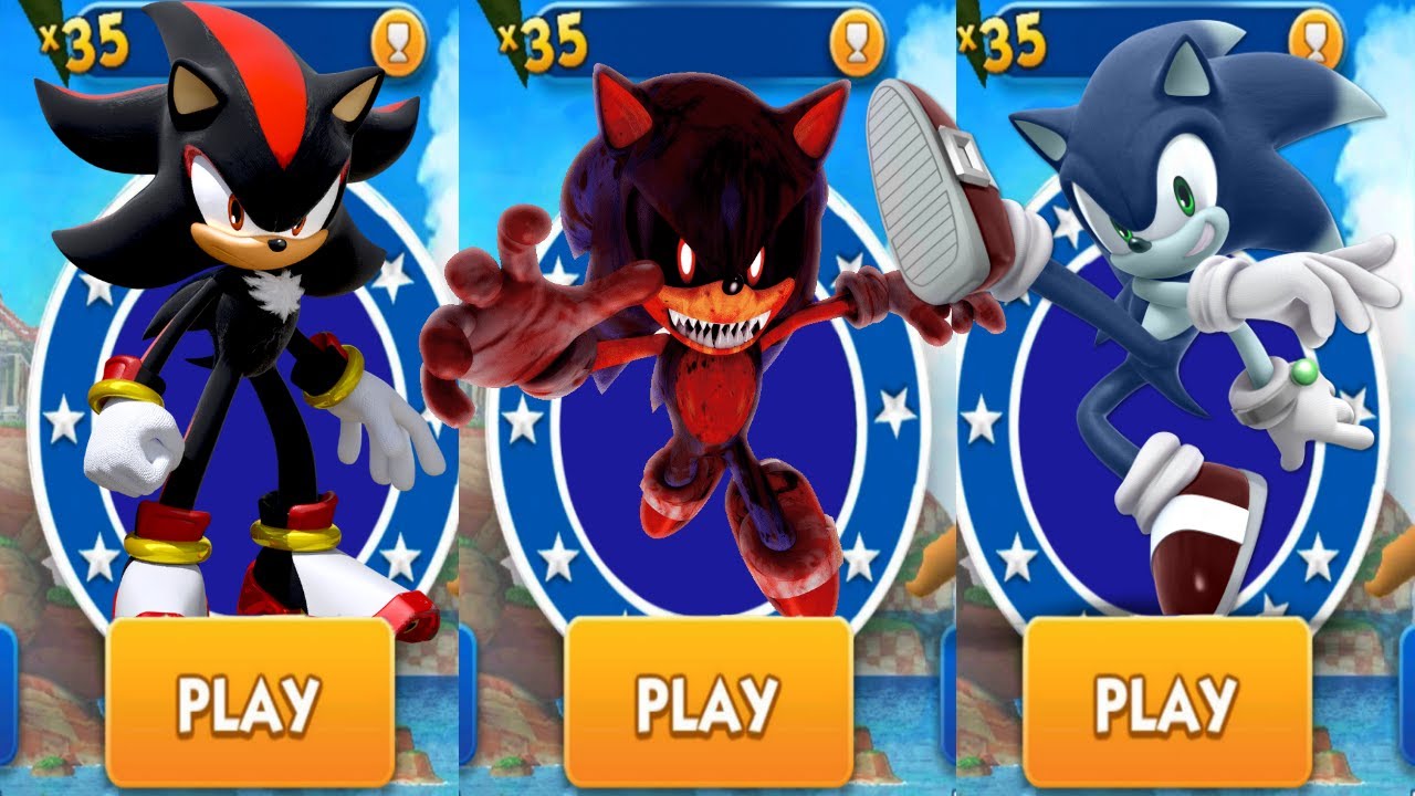 Dash with Sonic Exe vs Werehog vs Shadow the Black Hedgehog - Run ...